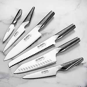 Global 8 Piece Knife Set with Bamboo Block