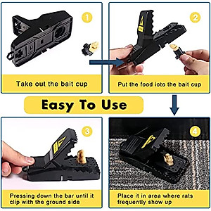 Mouse Traps Indoor, 6 Pack Mouse Trap (3 Large, 3 Small) Rat Traps ,Reusable Mice Trap for Indoor, Outdoor, Kitchen, Garage and Garden