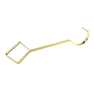 Chinflly 3 PCS Long Hanging Hooks,9.84 Inch / 250 mm Length -Shaped Door Hanger Hook,Metal Hanger Hooks Uses for Garden,Bathroom,Closet,Kitchen ect.Gold