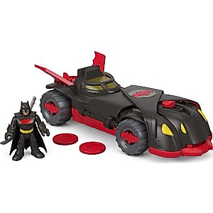 Fisher-Price Imaginext DC Super Friends Batman Toy Ninja Armor Batmobile & Figure Set for Preschool Pretend Play Kids Ages 3+ Years