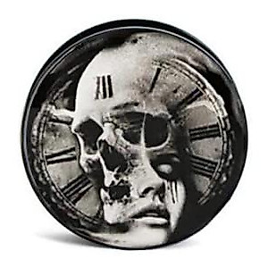 Skull & Clock Screw-On Acrylic Ear Gauges - Pair (2pcs) Ear Plugs - 8 Size Options (1/2" (12mm))