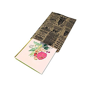 100 6x9 Newspaper Print Paper Kraft Bags,Vintage Style Newsprint Favor Craft Bags (Print ads Will Vary)