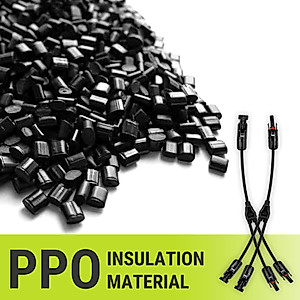 Newpowa Solar Branch Connector 2 to 1 Y Cable Adaptor Connector Kit for Solar Panel Plug&Play (M/FF and F/MM)