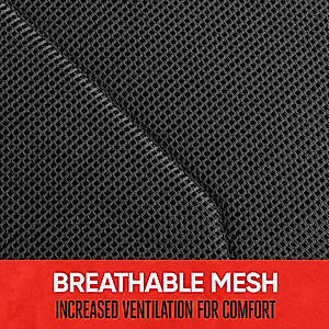 Motor Trend Premium LuxeSport Red Car Seat Covers for Front Seats, 2 Pack – Automotive Seat Protectors with Comfortable Mesh Back & Faux Leather Headrest, Interior Covers for Car Truck Van SUV