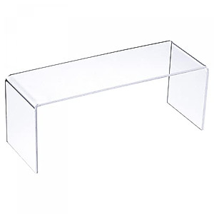 uxcell Shoes Display Stand Rack, 220x80x85mm Acrylic Storage Shelf Holder Clear