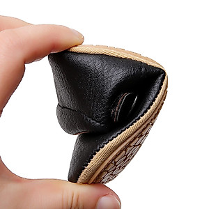 Baby Girls Mary Jane Flats Shoes with Non-Slip Soft Sole Toddler First Walkers Princess Dress Shoes Black 13CM