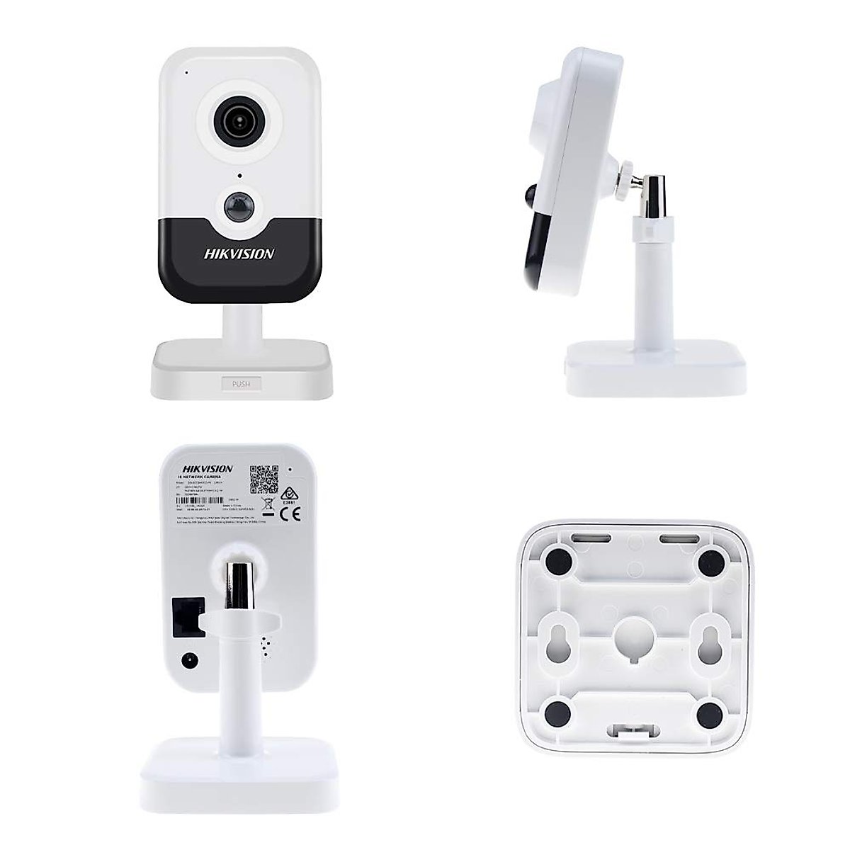 Hikvision 4MP PoE Cube Camera DS-2CD2443G0-IW, 2.8mm Lens with Build in Mic&Speaker, WiFi，Up to 128 GB SD Slot，Replacement Model for DS-2CD2442FWD-IW