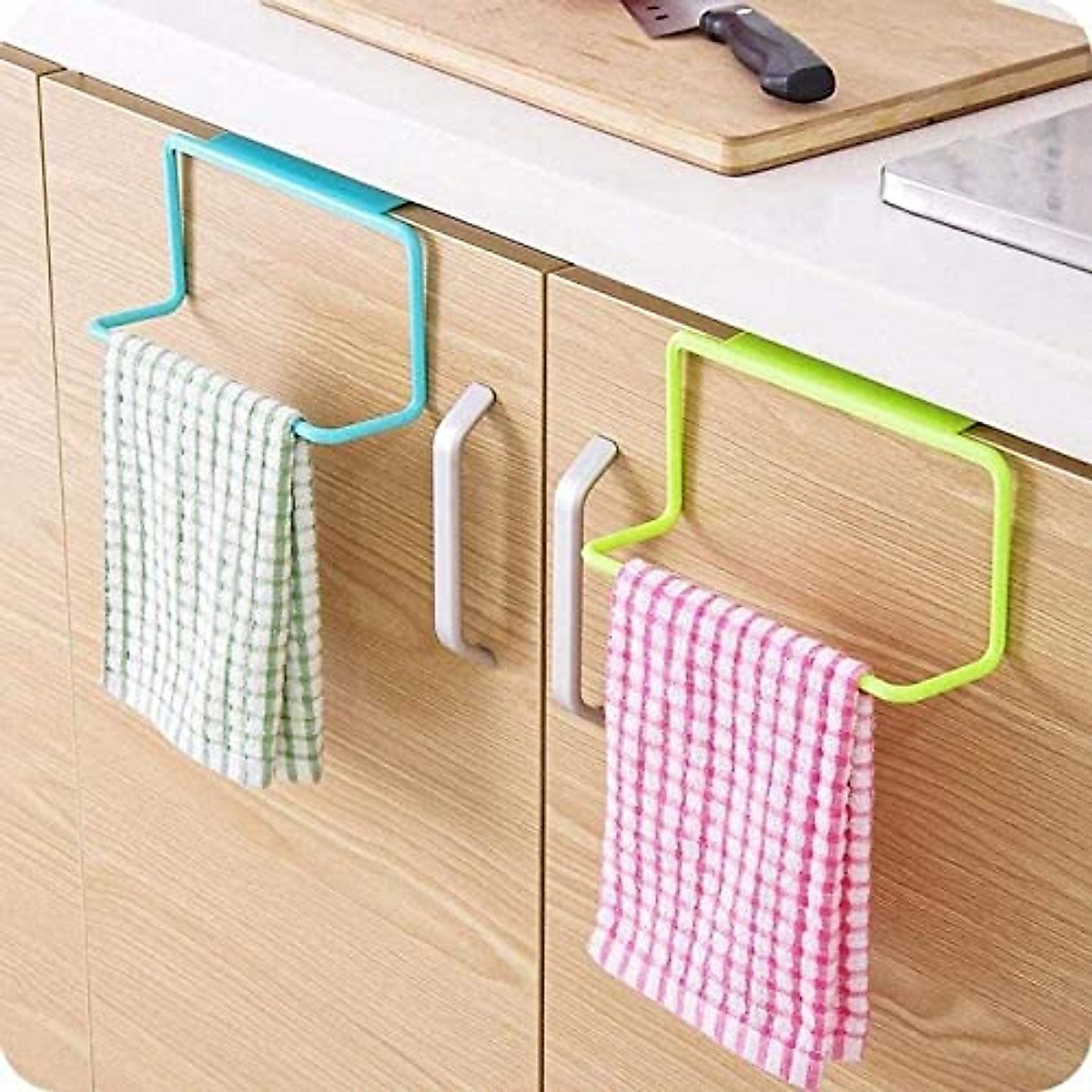 Towel Rack Kitchen Storage Rack, Bathroom Cabinet Cabinet Hanger Towel Rack Accessories Rack Bath Towel Holder Bathroom Rack/Green