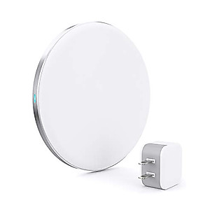 TALK WORKS 5W Wireless Charging Pad Compatible w/ iPhone 13/Pro/Pro Max, 14/Plus/Pro/Pro Max, 12, 11, XR, XS, X, 8, Samsung S22, S21, S20, S10, S9, S8 - Qi Certified Fast Charger w/USB Adapter (White)