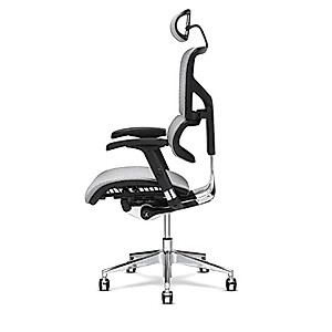 X-Chair X2 Management Task Chair, White K-Sport Mesh Fabric with Headrest - Ergonomic Office Seat/Dynamic Variable Lumbar Support/Floating Recline/Highly Adjustable/Perfect for Long Work Days