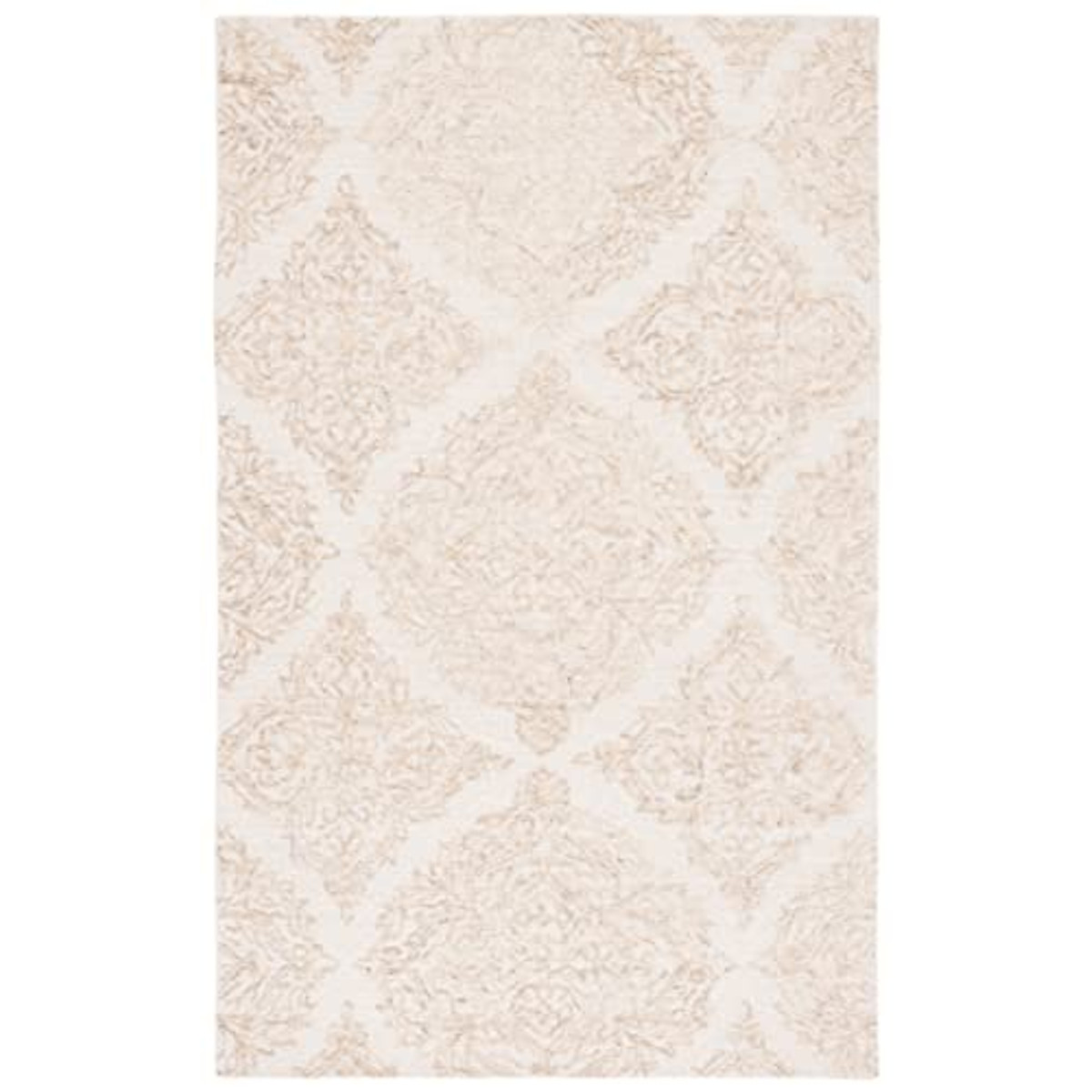 SAFAVIEH Abstract Collection 8' x 10' Ivory/Beige ABT346B Handmade Premium Wool Area Rug