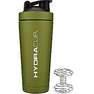 Hydra Cup - [3 PACK Insulated Stainless Steel Shaker Bottle with Barbell Blender Wire Whisk, Double Walled Vacuum Protein Mixes Shaker Cup, Keep Hot & Cold (3)