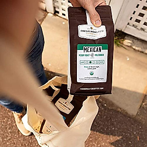 Fresh Roasted Coffee, Organic Mexican, 5 lb (80 oz), Medium Roast, Mold & Mycotoxin Tested, Kosher, Whole Bean