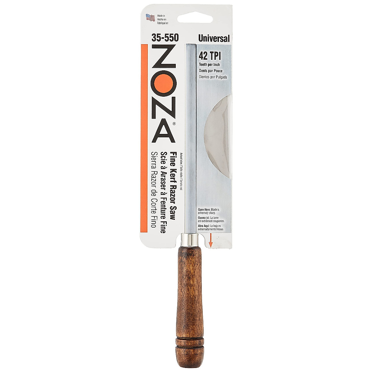 ZONA - ZON35-550 35-550 Fine Razor Saw, 42 TPI.010-Inch Kerf, Blade Length 6-1/2-Inch, Cut Depth 1-3/16-Inch