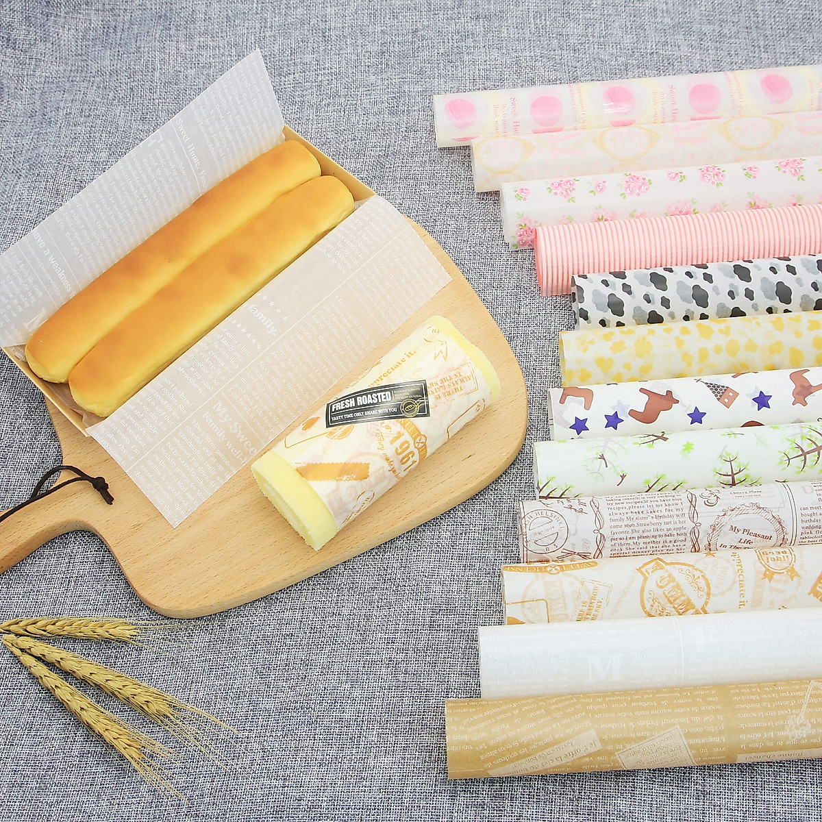 100 sheets Wax Paper Sheets Deli Wraps Basket Liners Deli Paper Sheets Squares Baking Paper Colored Parchment Paper Greaseproof for Food,Handmade Soap,Cookies and Carmels… (Pink)