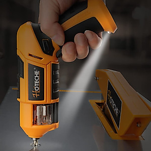 Hoteche 3.6V Cordless Screwdriver 6-in-1 Rechargable Mini Electric Drill Portable Screw Gun with LED Work Light, Battery and Charger