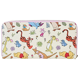 Loungefly Disney Wallet Winnie the Pooh Eeyore Friends Zip Clutch Faux-Leather