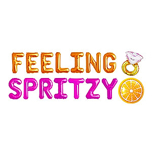 Feeling Spritzy Balloon Banner for Love at First Spritz Bachelorette Party Decorations, Citrus Balloon for Bride to Be Orange Mimosa Party Decoration