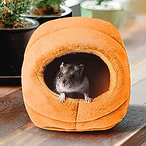 Creation Core Chinchilla Hedgehog Guinea Pig Bed Accessories Cage Toys House Supplies Habitat Ferret Rat, Orange
