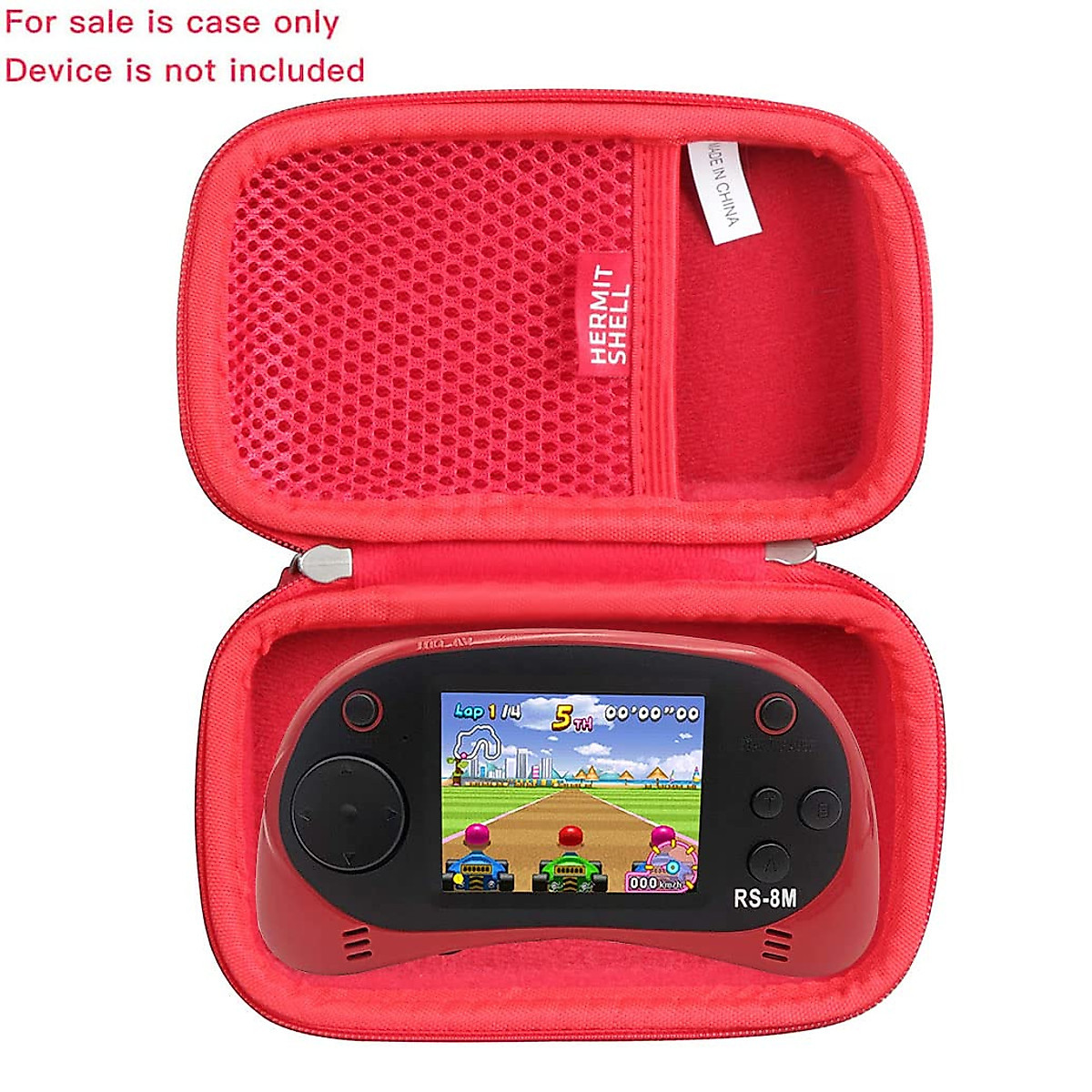 Hermitshell Travel Case for EASEGMER Kids Handheld Game Portable Video Game Player (Red)