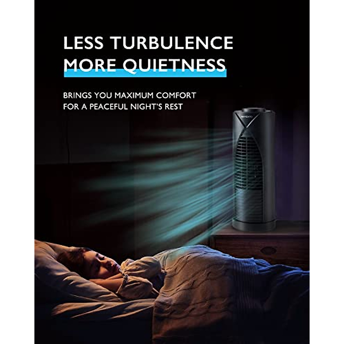 Kimviento Small Tower Fan, 80° Oscillating Fan, Portable Desk Table Fan with 3 Speeds, Quiet Cooling, 13 Inch Personal Bladeless Fan for Bedroom Home Office Desktop