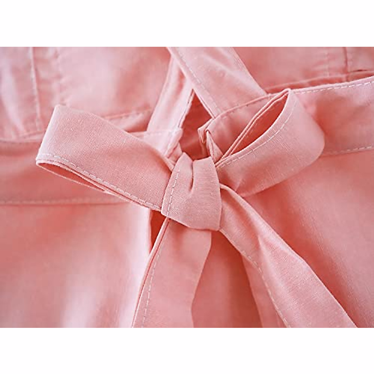 Cute Retro Apron Vintage Ruffle Kitchen Cooking Apron with Pockets for Women Pink
