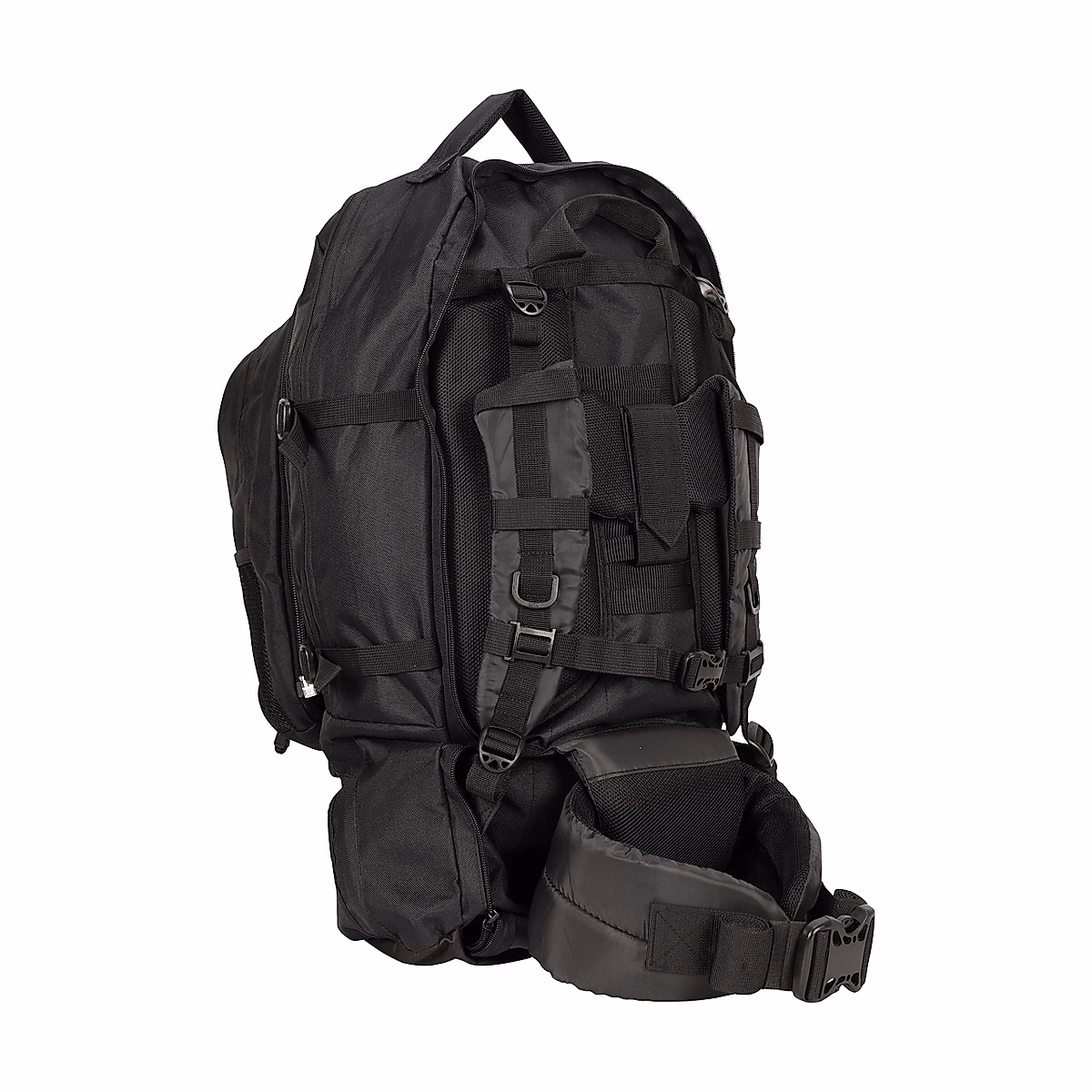 Mountain Warehouse Traveller 60 + 20L Travel Backpack - Detachable Black