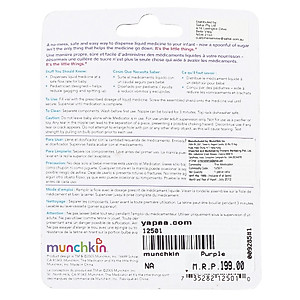Munchkin Inc. - The Medicator Liquid Medicine Dispenser 0 Months+ - 1 Pack (Color May Vary)