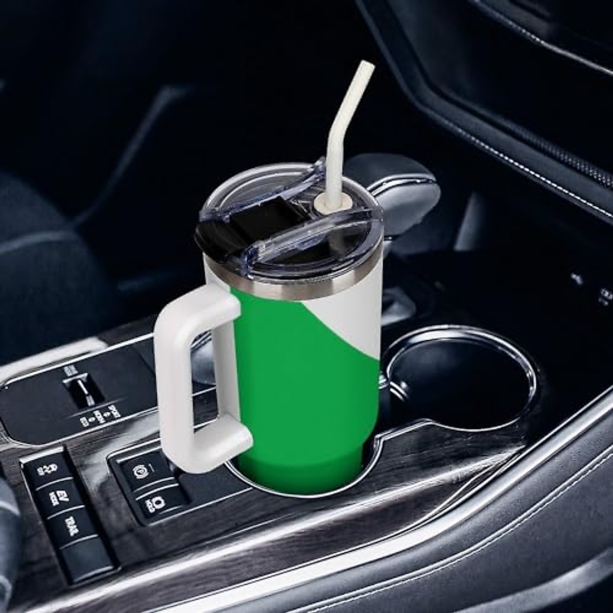 Italy And Japan Flag Insulated Tumblers with Handle Stainless Steel Coffee Mug Funny Travel Cup with Lid Straw 40oz