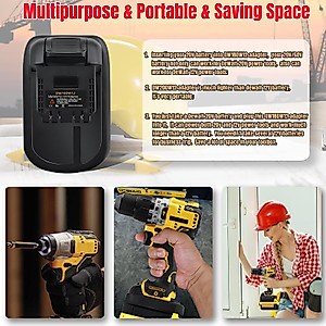 for DeWalt 20V Battery Adapter to 12V, Convert for DeWalt 20V 60V Battery to 12V Battery Replacement, Work for DeWalt 12V Cordless Tools Below 120W (Only DM18DW12 Adapter Included)