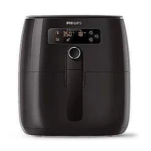 Philips Premium Digital Airfryer with Fat Removal Technology, Black (Compact, Digital Black, HD9741/56 (Includes Splatterproof Lid))