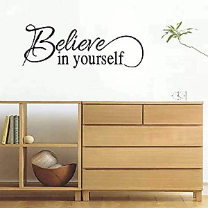 Believe in Yourself,Wall Sticker Motivational Wall Decals,Family Inspirational Wall Stickers Quotes
