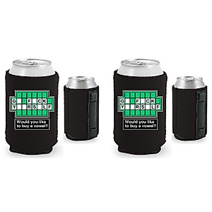 Go F Yourself Magnetic Can Coolie (Black, 2 Pack)