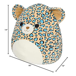 Squishmallows Official Kellytoy Plush 16" Liv The Teal Leopard - Ultrasoft Stuffed Animal Plush Toy
