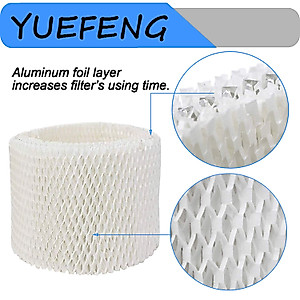 YUEFENG Humidifier Filter for Vicks WF2 Humidifier V3100, V3500, V3500N, V3600, V3700, V3800, V3850, V3850JUV, V3900, V3900JUV, VEV320, 3020, ECM-250i, ECM-500, WA-8D, Replacement WF2 Filter (3)