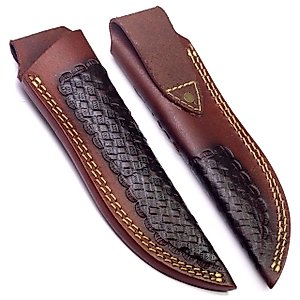 8" long handmade leather sheath knife sheath for 8"—9" fixed blade knife