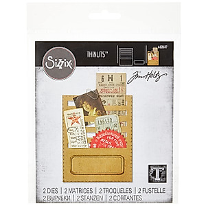 Sizzix, Multi Color, Thinlits Die Set , Stitched Slots by Tim Holtz, 2 Pack, One Size, 2 Count
