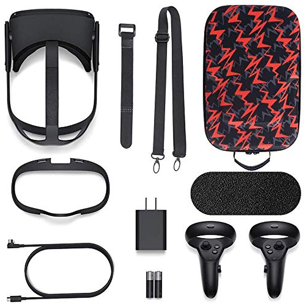 Oriolus Hard Case for Oculus Quest All-in-one VR Gaming Headset and Controllers Accessories Carrying Bag (Orange)