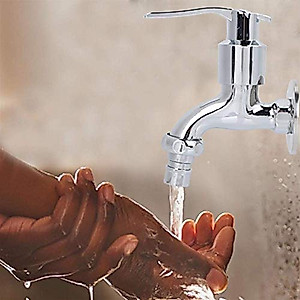 Wall Mounted Cold Water Tap Laundry Bathroom Garden Tap Mop Pool Washing Machine Faucet G1/2" Zinc Alloy Balcony Mop Sink Faucet Single Handle Cold Garden