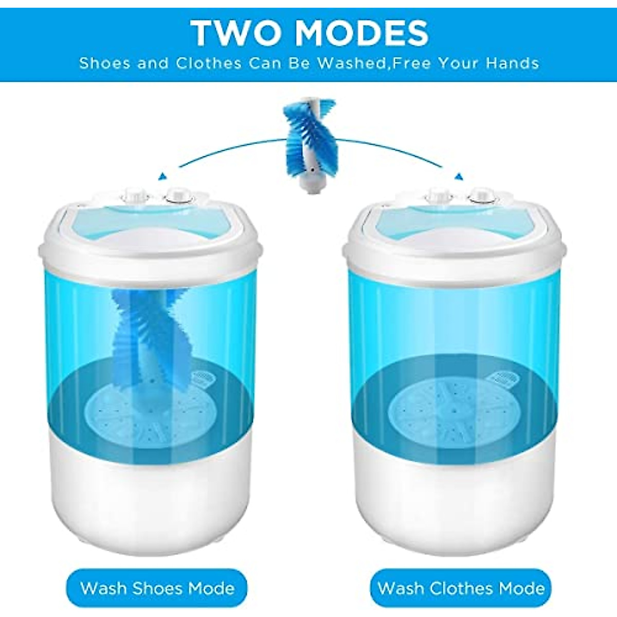 MISMORI Portable Shoes Washing Machine, Portable Shoes Washing Machine, Mini Portable Washing Machine, Smart Lazy Automatic Shoes Washer, For Apartments Camping Dorms Business Trip College Rooms