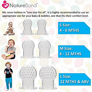 NatureBond Silicone Teat Sac for Baby Food/Fruit Feeder, BPA Free