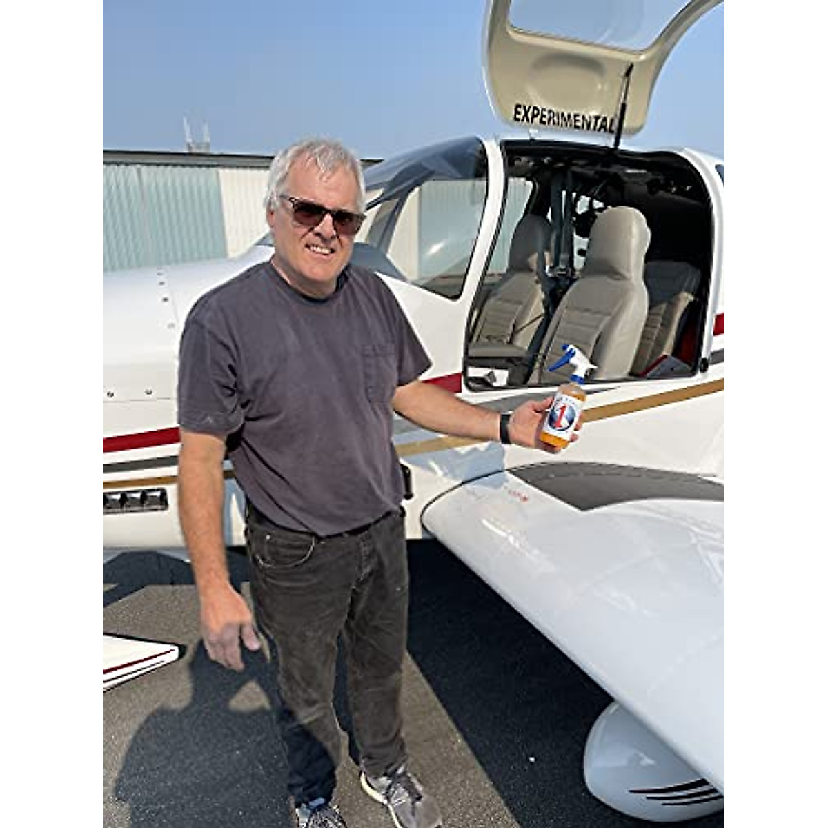 Plane Perfect 1 Ceramic Coating Spray for Airplanes, Cars, Motorcycle, Boat, Marine, RV – 16oz High Gloss Detailer Spray – Advanced SiO2 Ceramic Polish Hydrophobic Aviation Grade Spray