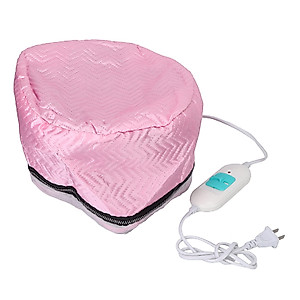 Hair Steamer Cap Hair Thermal Treatment Cap Temperature Adjustable Hot Dye Cap Deep Conditioning Electric Hood for Home Scalp Care,110‑220V,US Plug Valentine's Day
