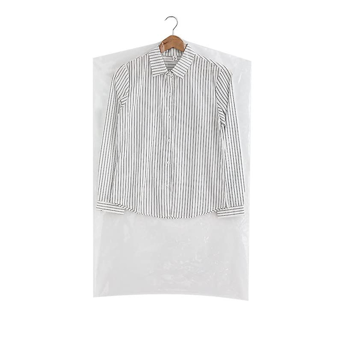 10 Pack Clear Plastic Garment Bags for Hanging Clothes, Dry Cleaner Bag Clothing Protector Covers, Suit Bags Dust Cover for Closet Clothes Storage (Polyvinyl Chloride2)