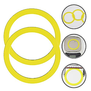 Angoily Toilet Tank Parts 2pcs Flush Valve Seal Silicone Rings Toilet Replacement Flushing Gasket Toilet Tank Parts Seal Rings Bathroom Toilet Repair Parts Toilet Parts Replacement Kit