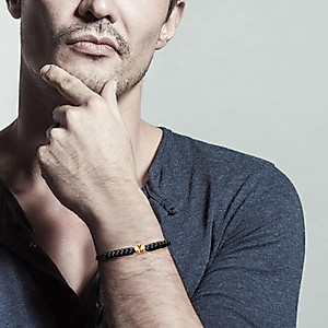 Black Initial Bracelet Initial C Charm Letter Bracelets for Women Men Teen Girls Handmade Rope Braided Initial Bracelets Heart Letter Woven Bracelet Graduation Mothers Day Gifts for Mom(C)