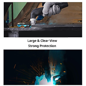 Argon Arc Welding Helmets 3.86"x1.61", Detachable Flip-up Without Delay, Black Glass Lift Front Welding Mask with Adjustable Headgear, Shade 10