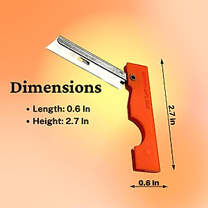 Derma-Safe Folding Utility Razor for Survival Utility and First Aid Kits - Mini Pocket Foldable Razor Blade, Folding Scalpel, (Orange) 25-Pack