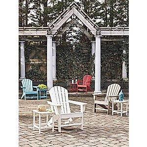 Signature Design by Ashley Sundown Treasure Outdoor Patio HDPE Adirondack Chair, Light Brown
