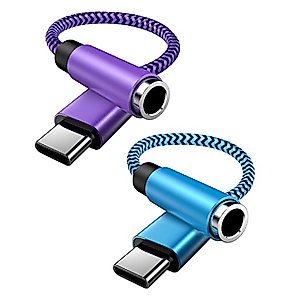 USB C to 3.5mm Audio Adapter, Male to Female Aux Cable for Samsung Galaxy S23 S22 Ultra S22+ S21 Plus S20 FE, Google Pixel 7 Pro 6 6a 5 5a 4 XL, iPhone 15 USBC Stereo Jack Headphone Dongle Adaptor